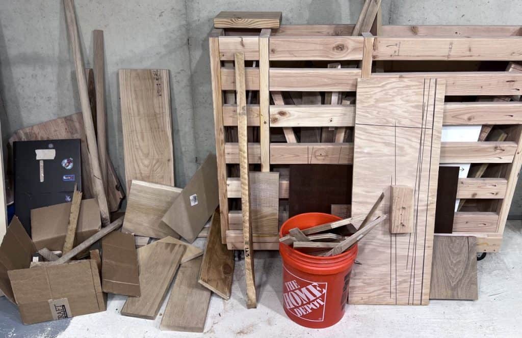 Sorting And Storing Scrap Wood In Small Workshops