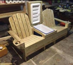 An Adirondack Bench With Built-in Beverage Cooler! (DIY Video Included)