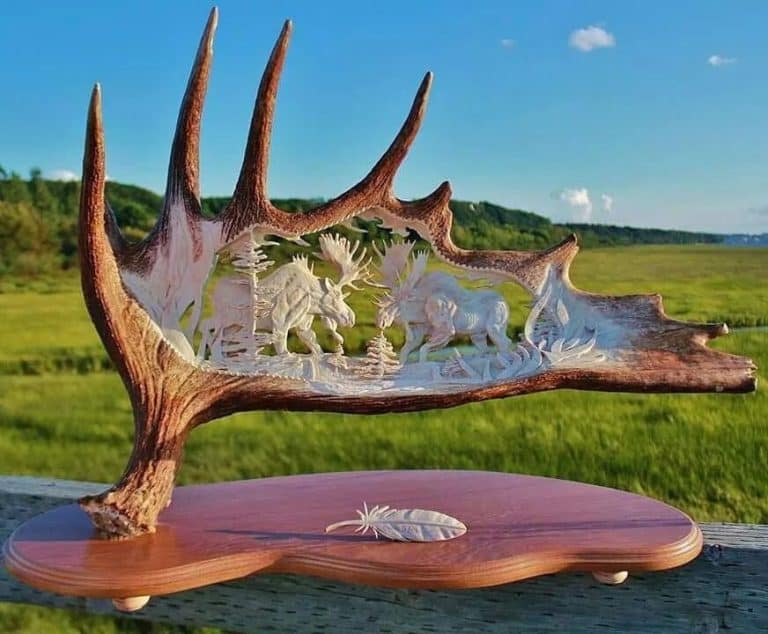 The Intricate Art Of Moose Antler Carving (Watch The Video)