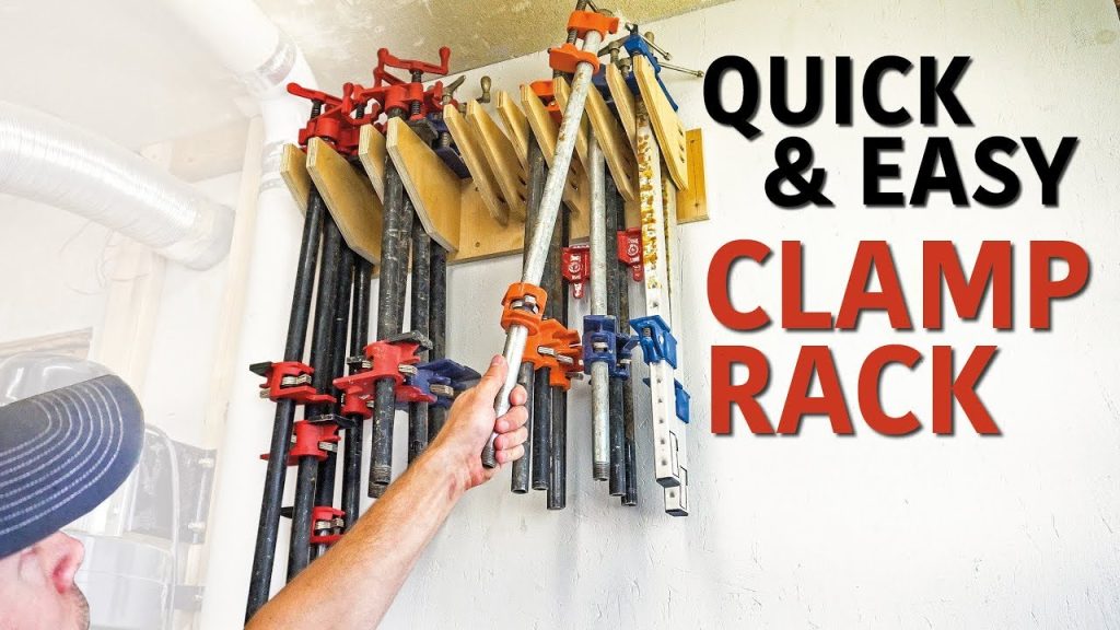 Wall-Mounted Clamp Rack For Shop Organization