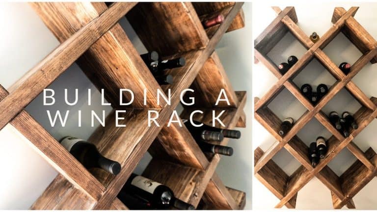 Wooden Wine Rack With Interlocking Grid Design