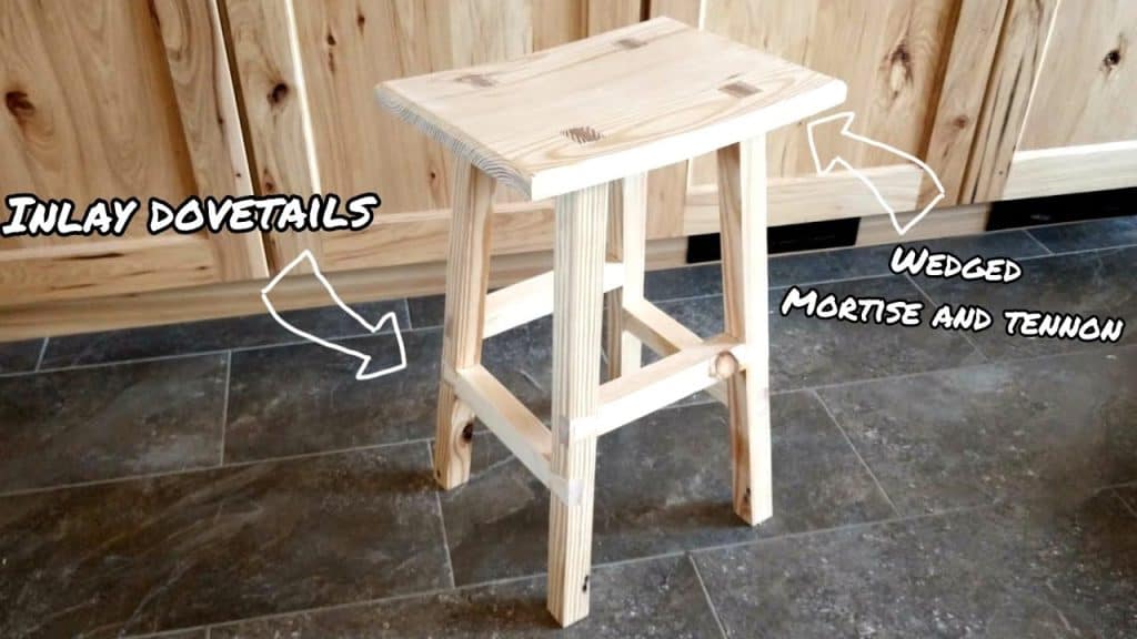 Bar Stool Made From Reclaimed Pallet Wood