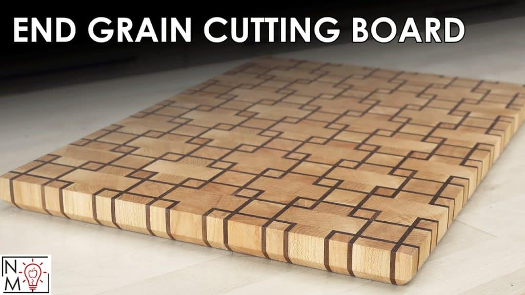 Geometric End Grain Cutting Board With Maple And Walnut
