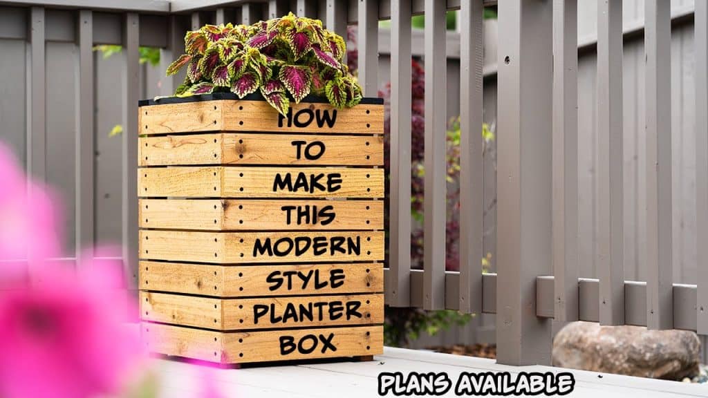Modern Slat Planter Box