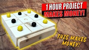 Tic-Tac-Toe Game Board Made From Scrap Wood